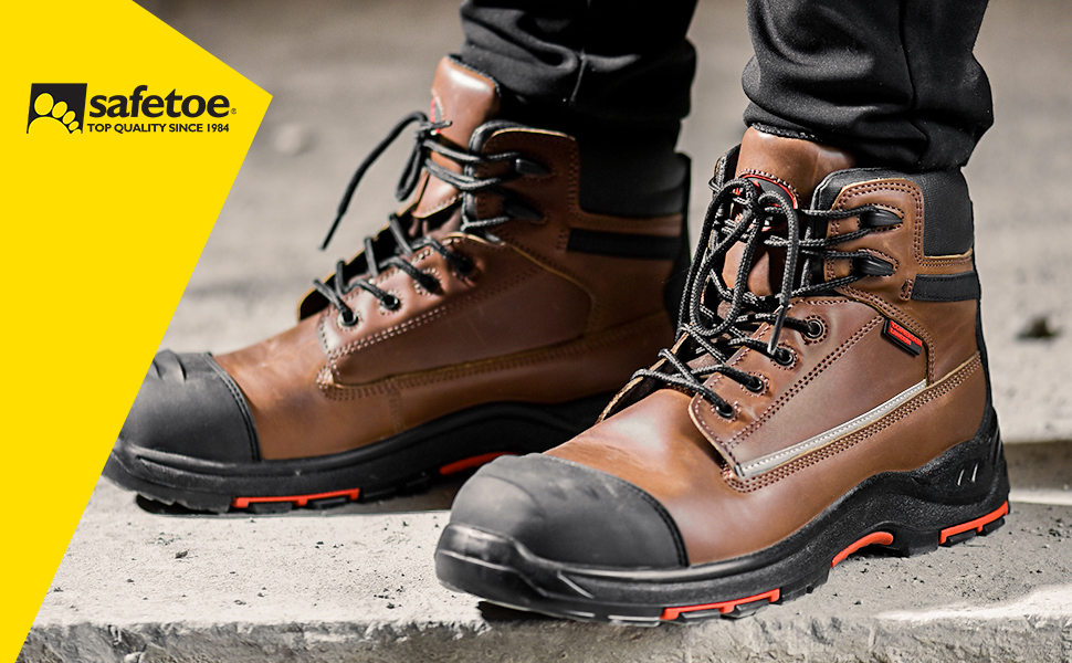 SAFETOE Super Comfort Work Safety Boots for Men 18KV Elecric Hazard ...