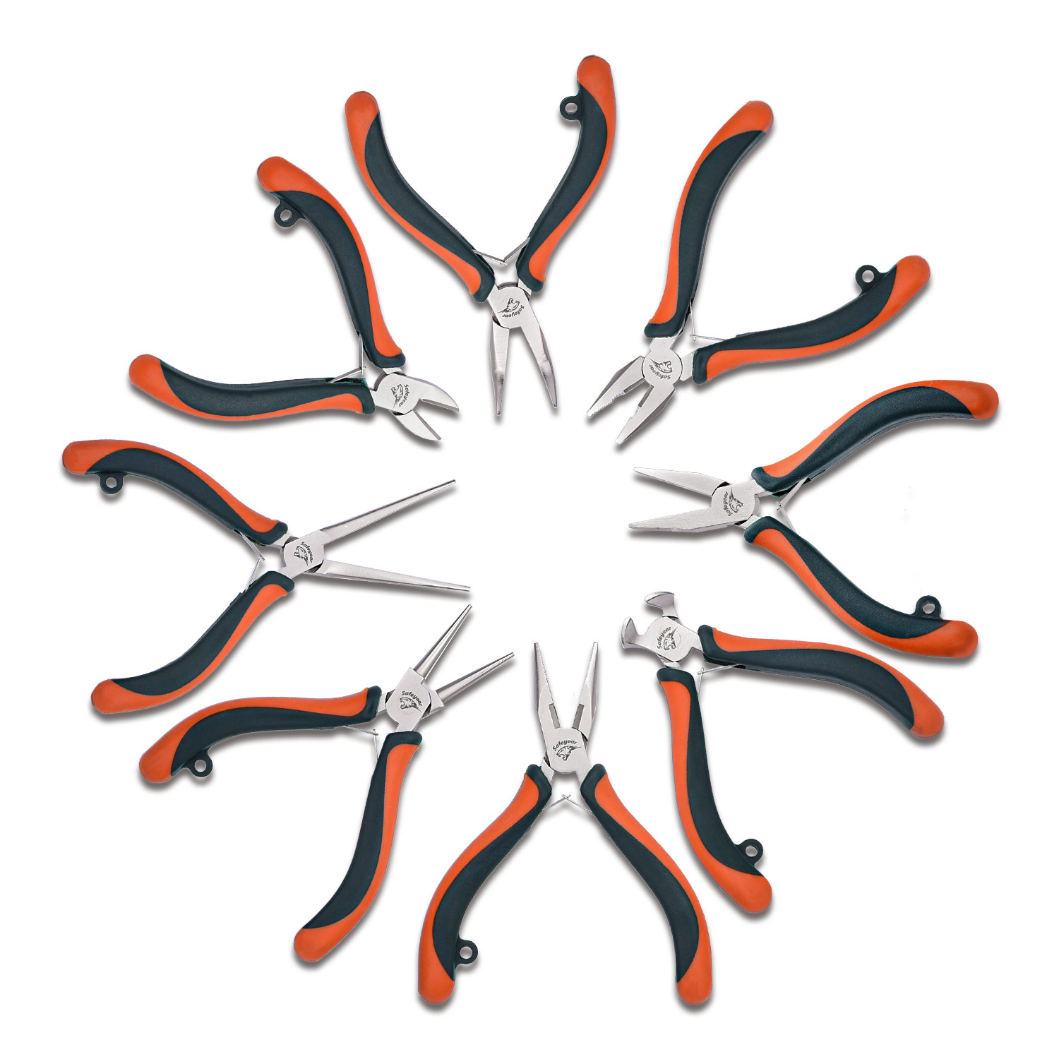 SAFEYEAR 8 Piece Hand Mini Pliers Set with Pouch | Safetoe Official Shop